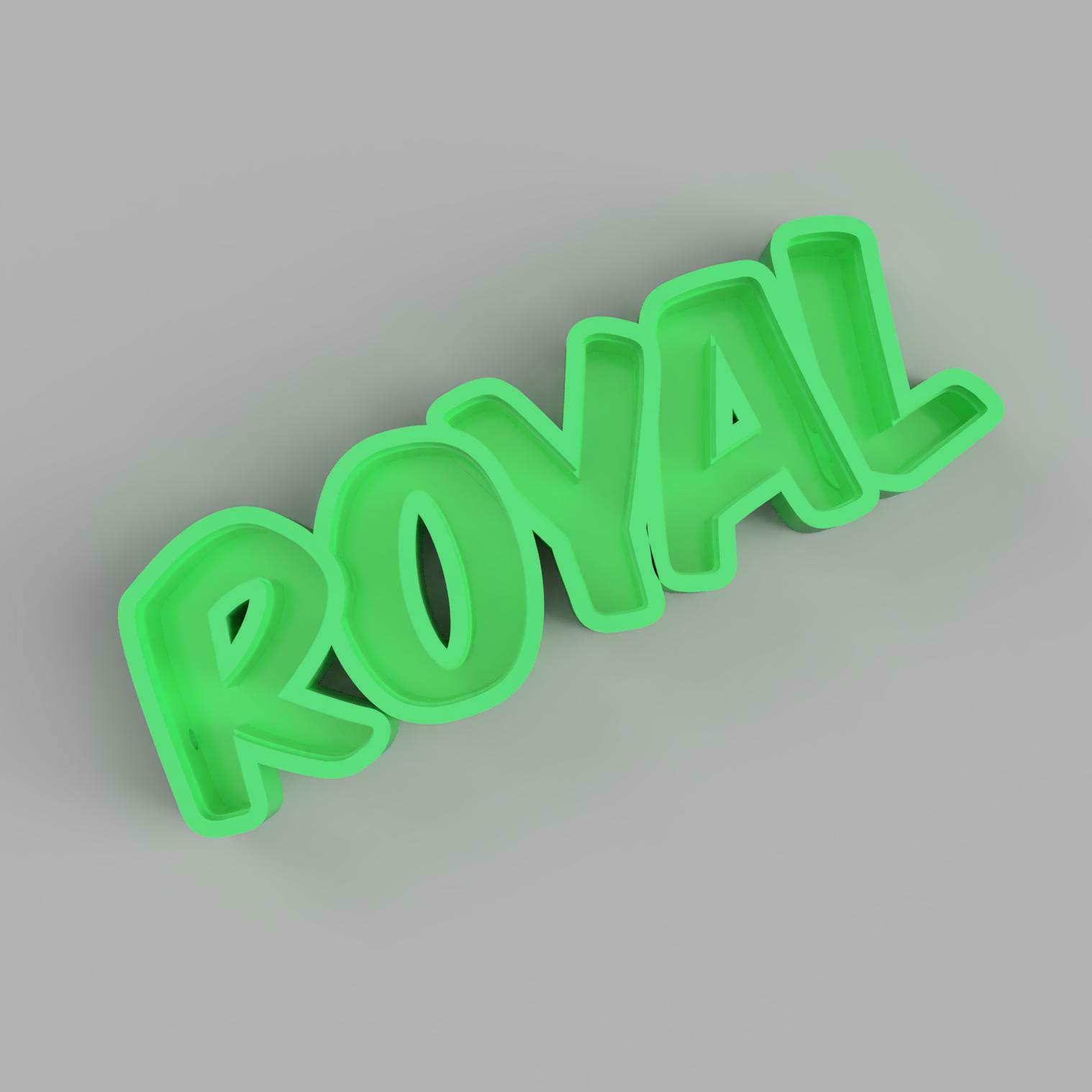 3D file ROYAL - LED LAMP WITH NAME (NAMELED) 🔦・3D print object to ...