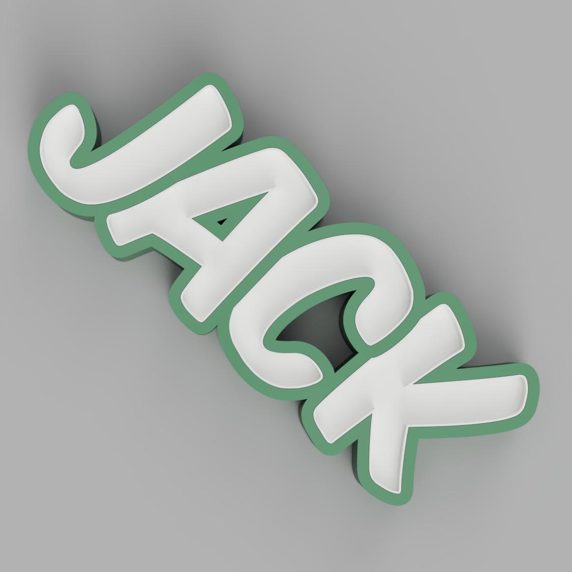 3D file NAMELED JACK - LED LAMP WITH NAME 🔦・3D print design to download ...