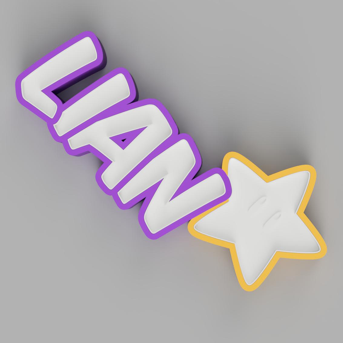 3D file NAMELED LIAN (WITH STAR) - LED LAMP WITH NAME ⭐ ・3D print ...