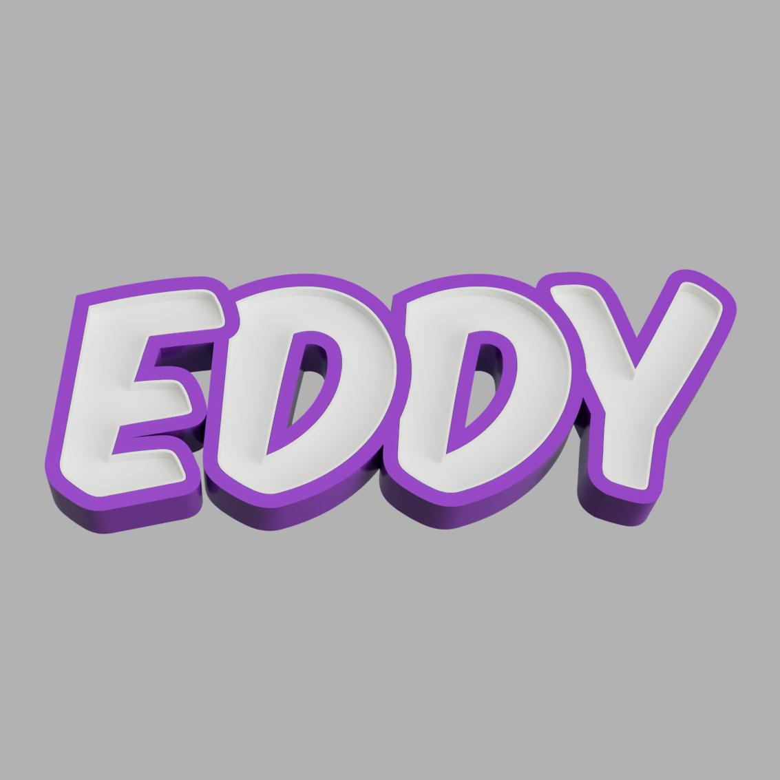 Archivo 3D NAMELED EDDY - LÁMPARA LED CON NOMBRE 🏠・Objeto imprimible en ...
