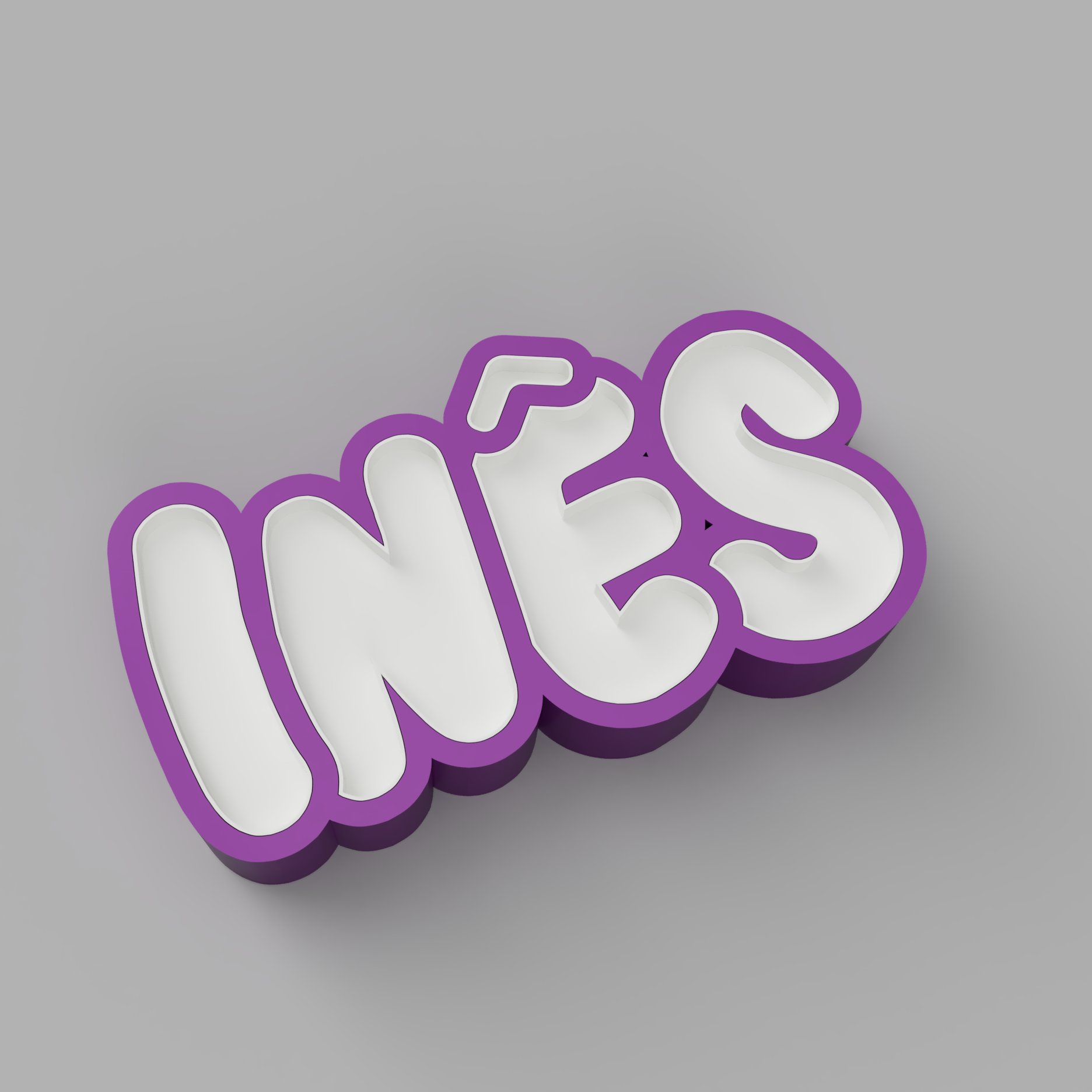 3D file INÊS - LED LAMP WITH NAME (NAMELED) 🔦 ・3D printer model to ...