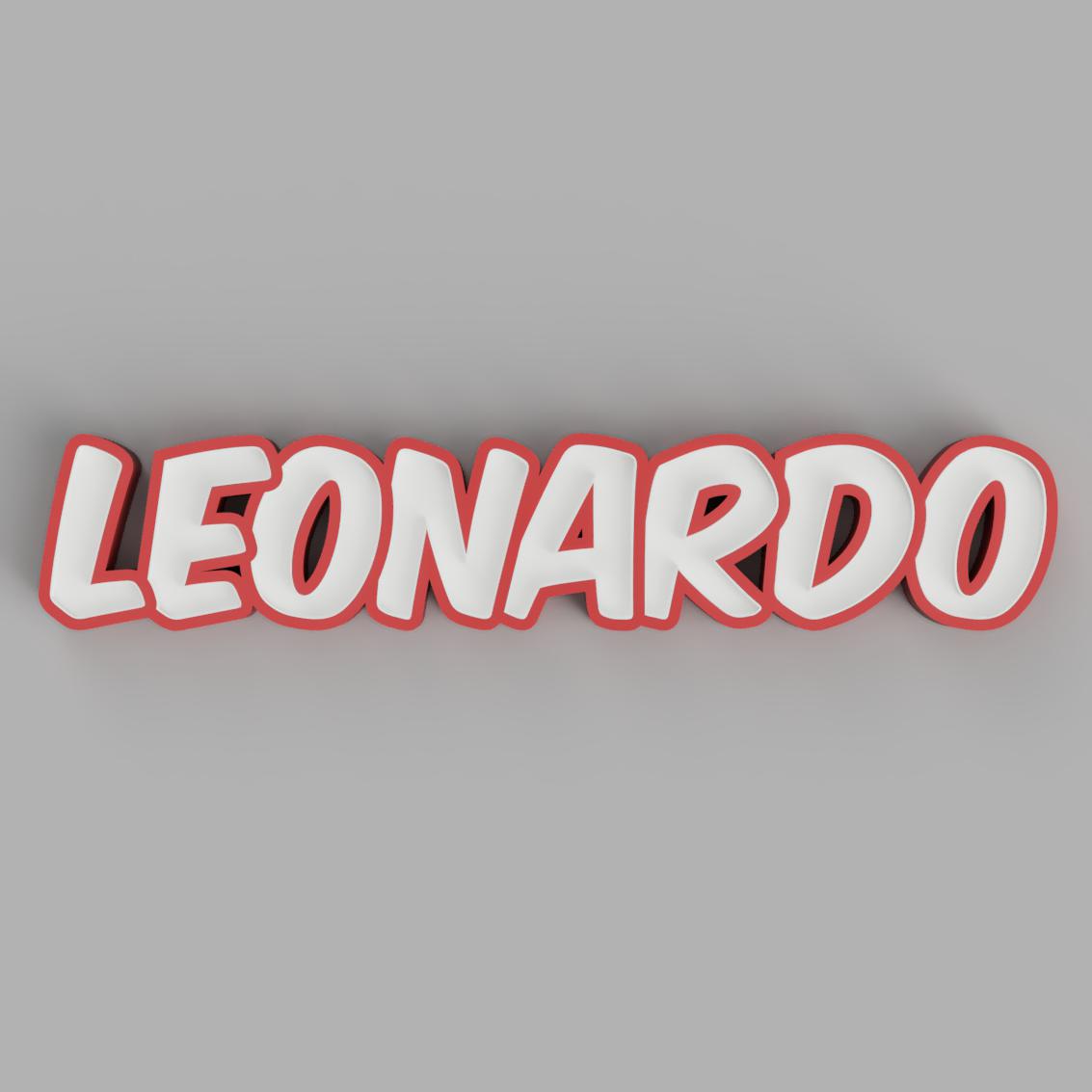 Archivo 3D NAMELED LEONARDO - LÁMPARA LED CON NOMBRE 🏠・Modelo para ...