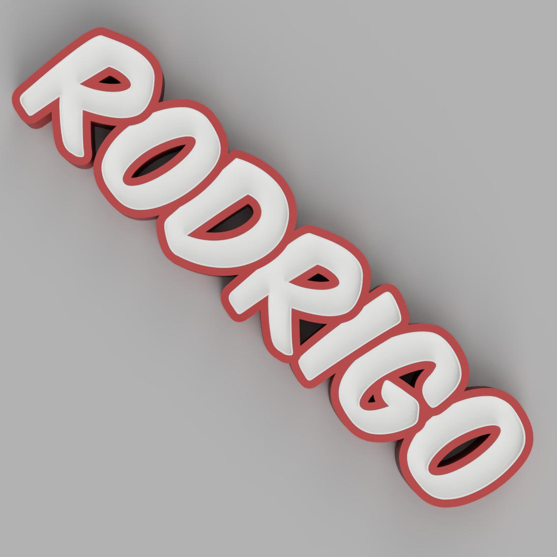 3D file NAMELED RODRIGO - LED LAMP WITH NAME 🔦 ・3D printing idea to ...
