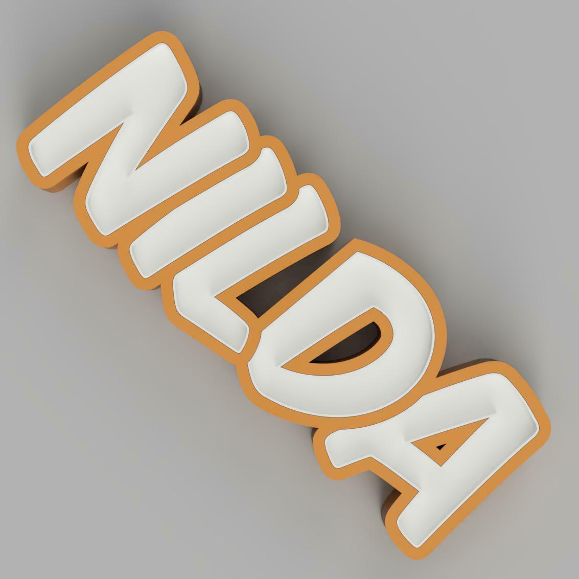 3D file NAMELED NILDA - LED LAMP WITH NAME 🔦・Model to download and 3D ...