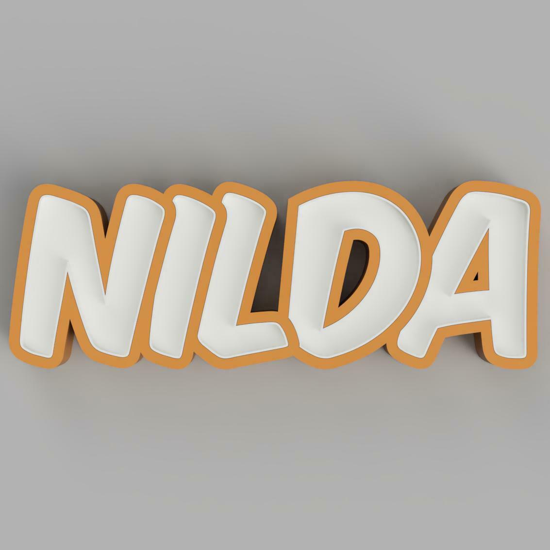 3D file NAMELED NILDA - LED LAMP WITH NAME 🔦・Model to download and 3D ...