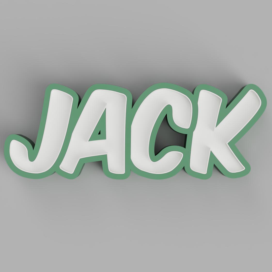 3D file NAMELED JACK - LED LAMP WITH NAME 🔦・3D print design to download ...