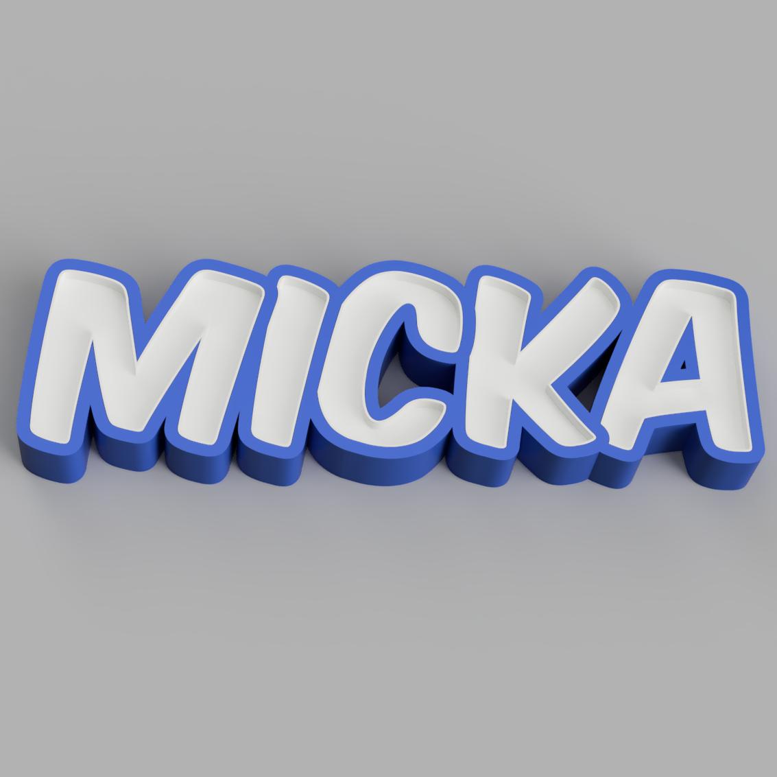 3D file NAMELED MICKA - LED LAMP WITH NAME 🔦・Model to download and 3D ...