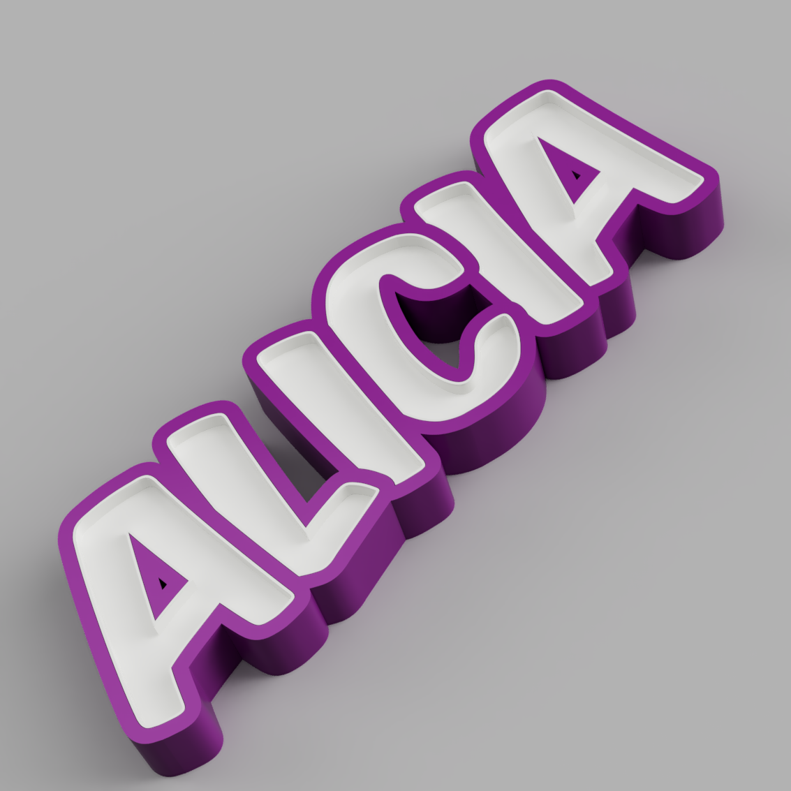 3D file NAMELED ALIcIA - LED LAMP WITH NAME 🔦 ・Template to download and ...