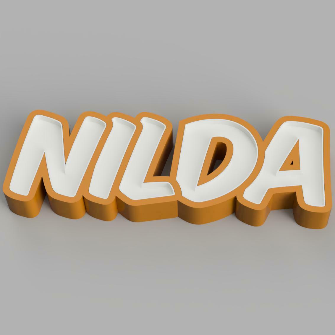 3D file NAMELED NILDA - LED LAMP WITH NAME 🔦・Model to download and 3D ...