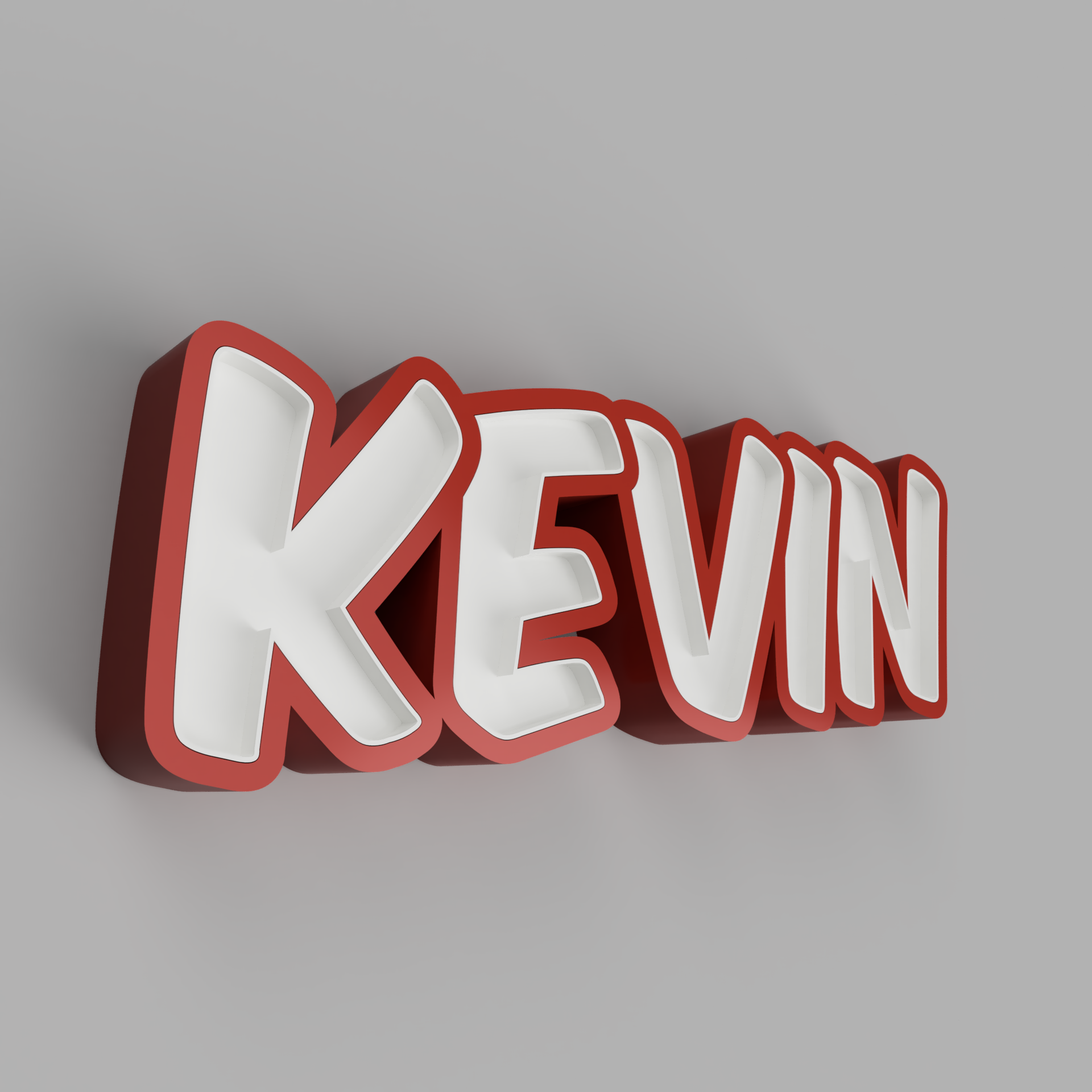🔦 KEVIN - LÁMPARA LED CON NOMBRE (NAMELED)・Archivo 3D para ・Cults