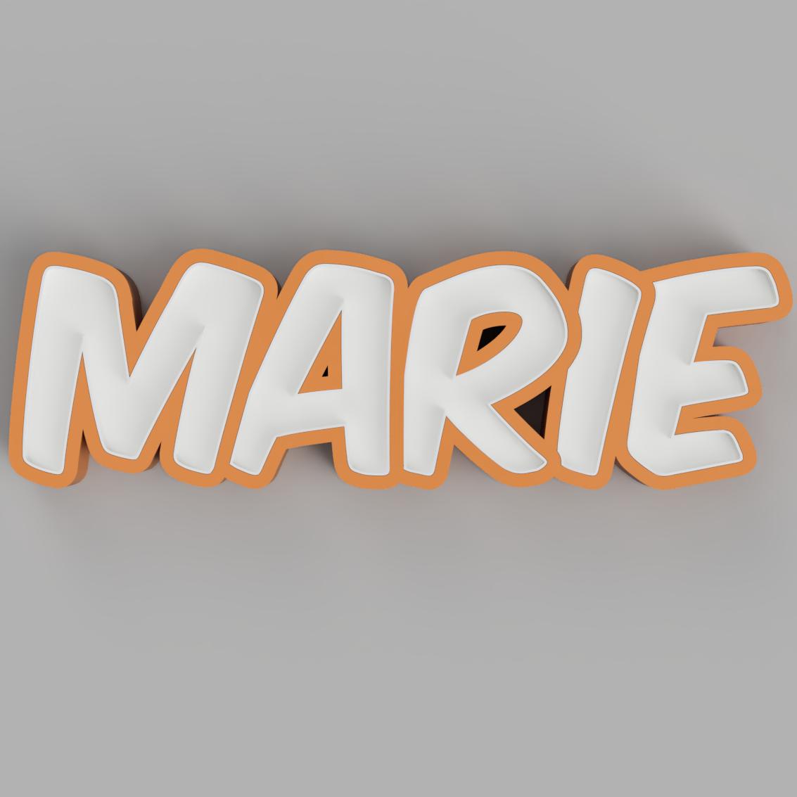3D file NAMELED MARIE - LED LAMP WITH NAME 🔦 ・Design to download and 3D ...