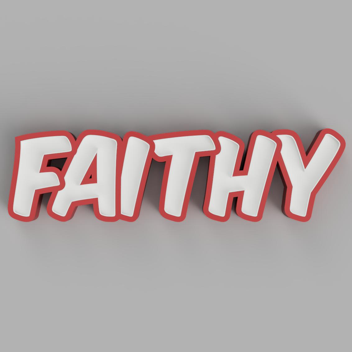 3D file NAMELED FAITHY - LED LAMP WITH NAME 🔦 ・3D printer design to ...