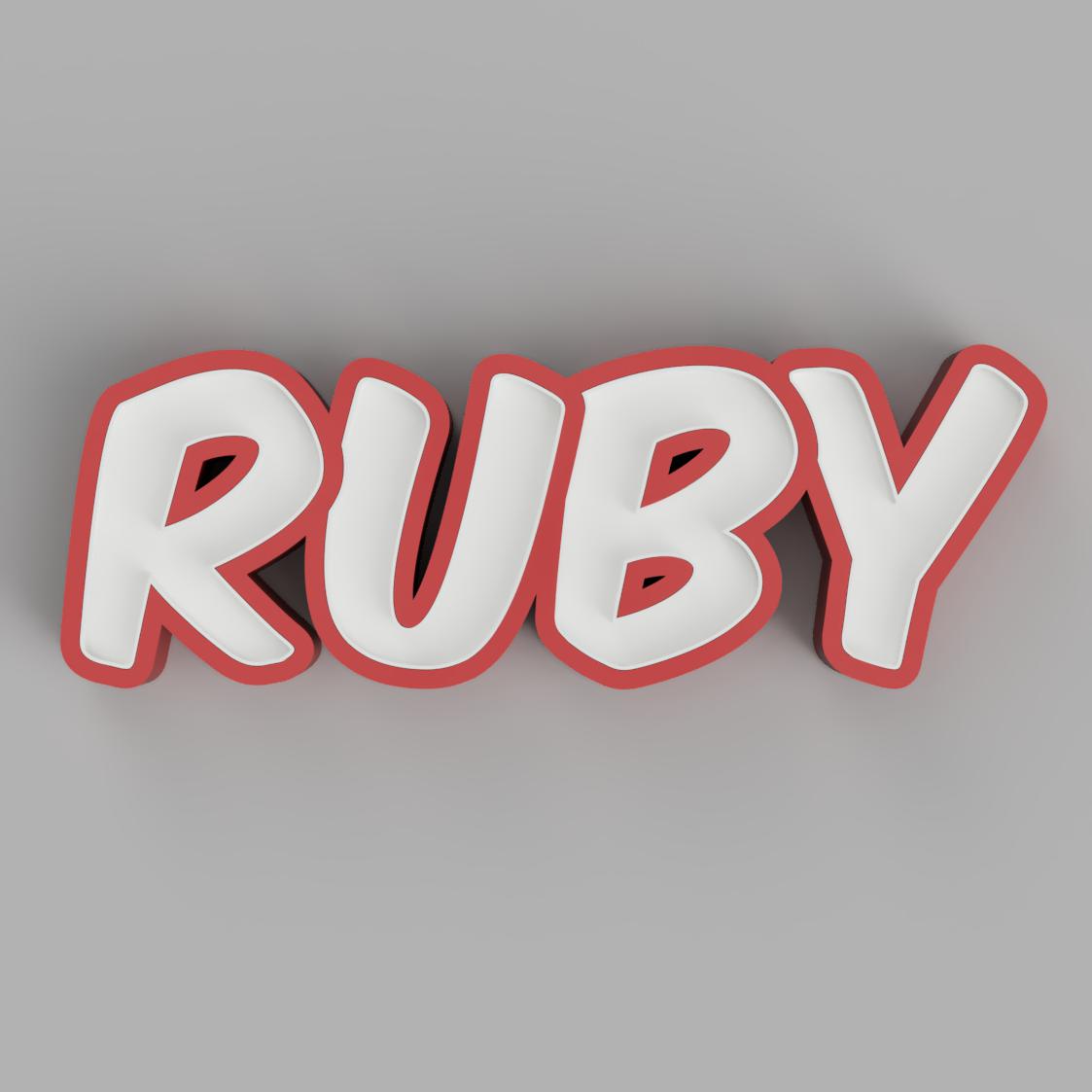 3D file NAMELED RUBY - LED LAMP WITH NAME 💎 ・3D printer design to ...