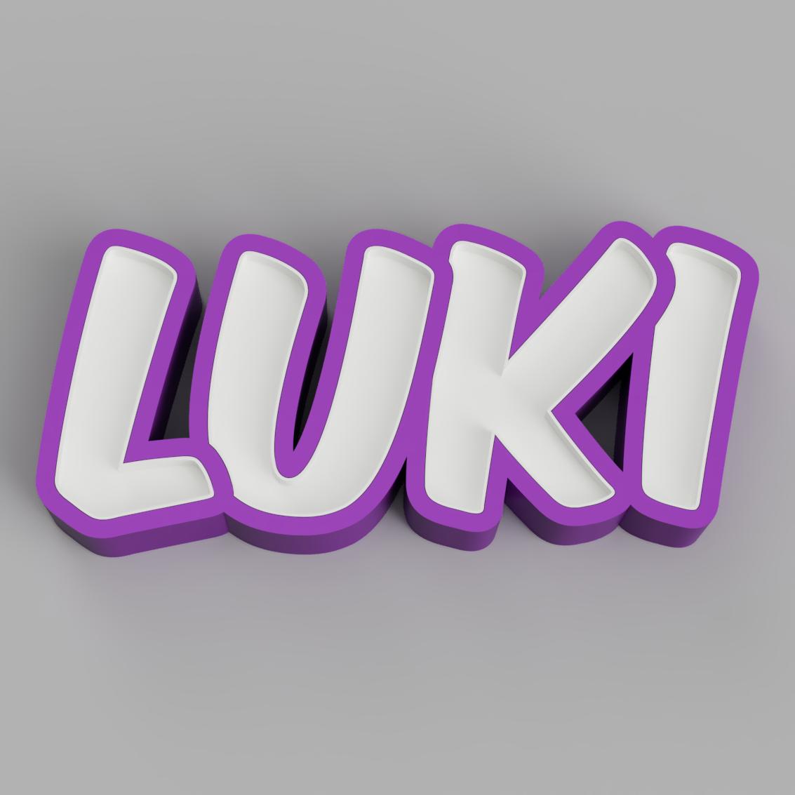 3D file NAMELED LUKI - LED LAMP WITH NAME 🔦・3D printing template to ...