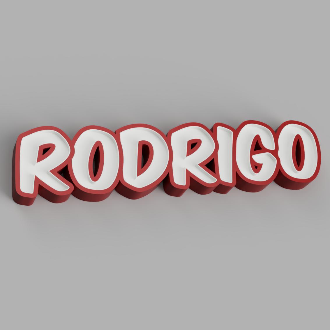 3D file NAMELED RODRIGO - LED LAMP WITH NAME 🔦 ・3D printing idea to ...
