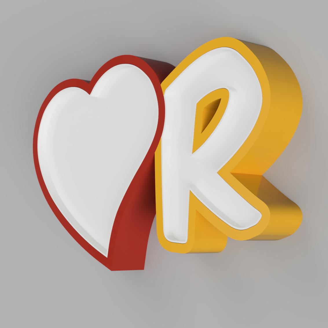 3D file NAMELED HEART R - LED LAMP WITH NAME 💜・Design to download and ...