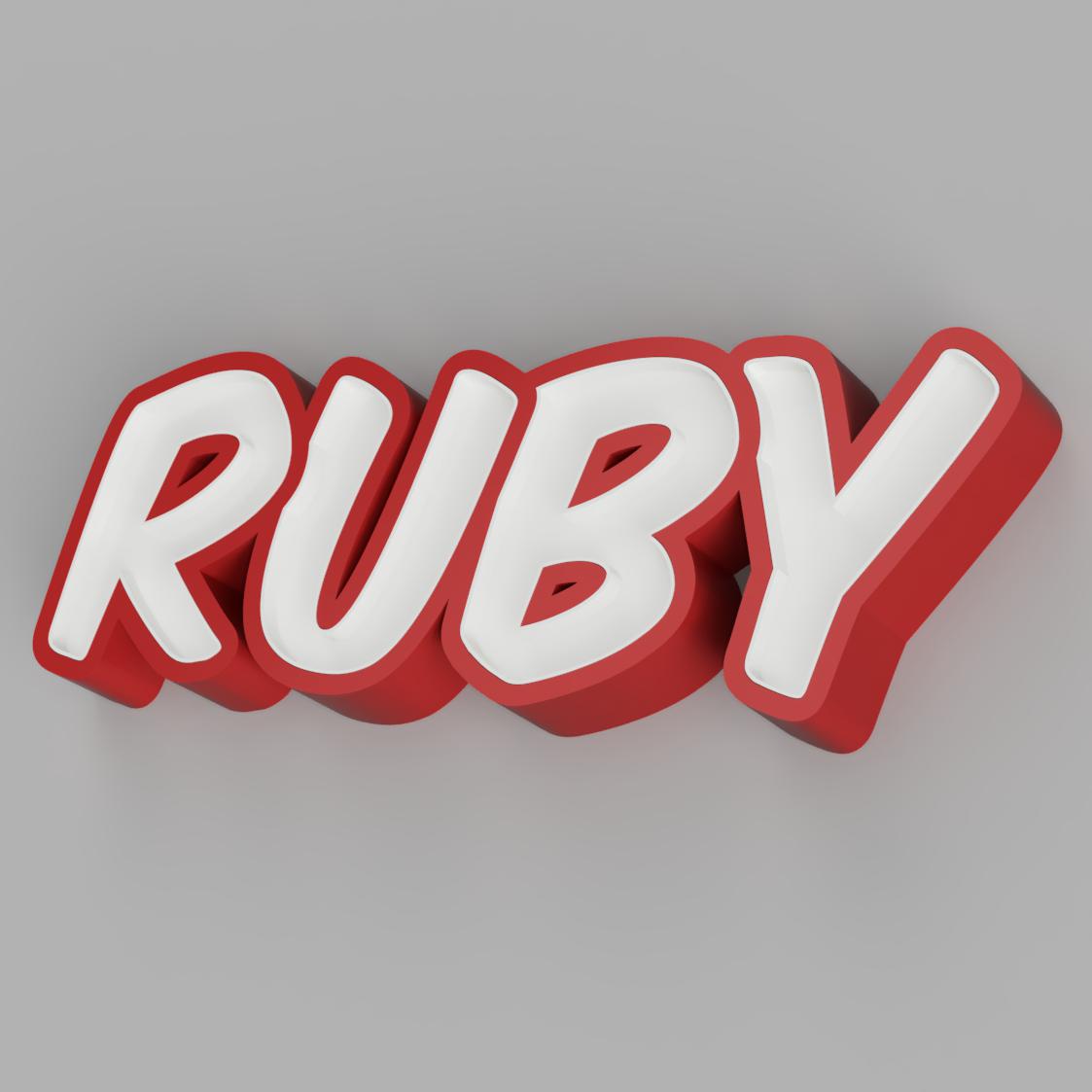 3D file NAMELED RUBY - LED LAMP WITH NAME 💎 ・3D printer design to ...
