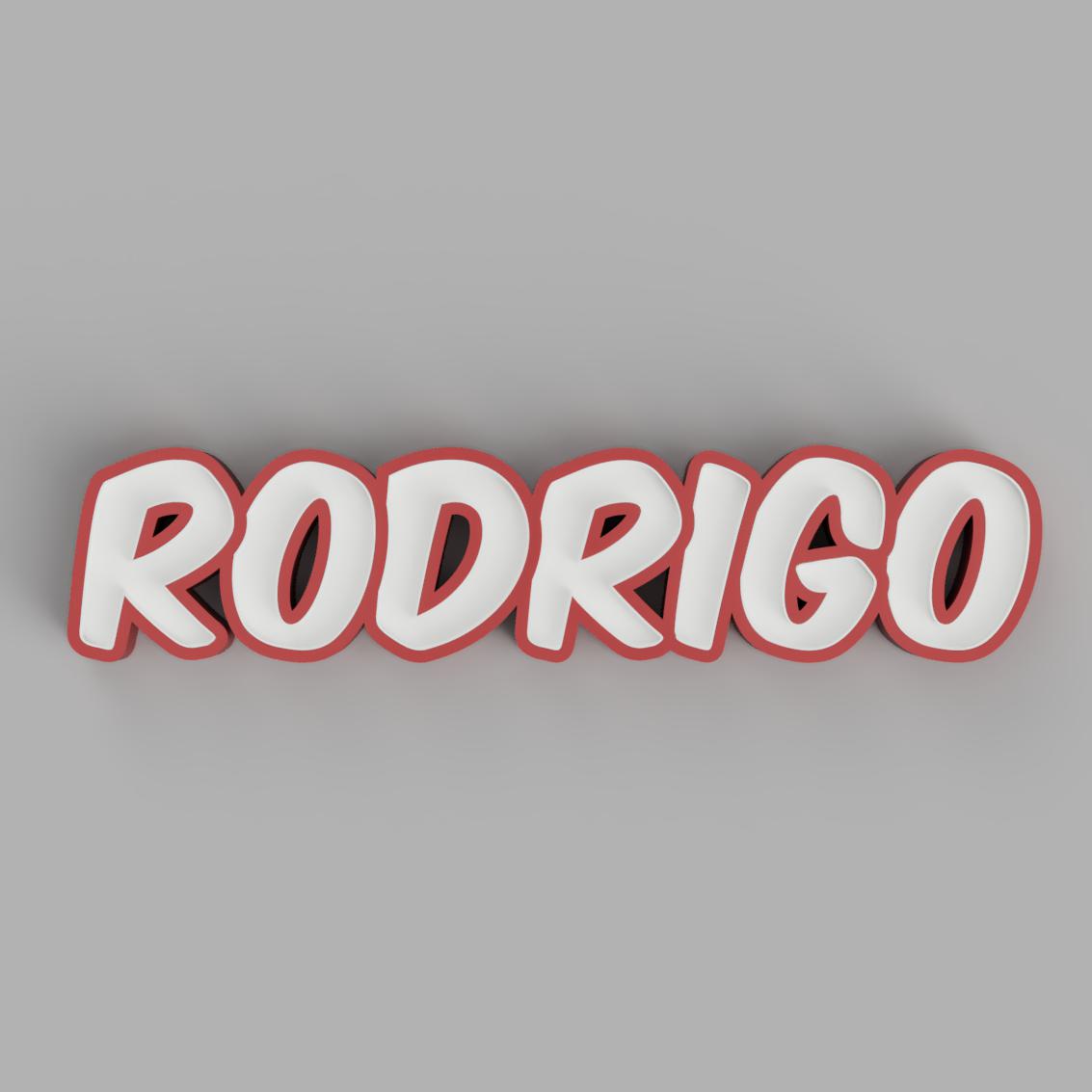 3D file NAMELED RODRIGO - LED LAMP WITH NAME 🔦 ・3D printing idea to ...