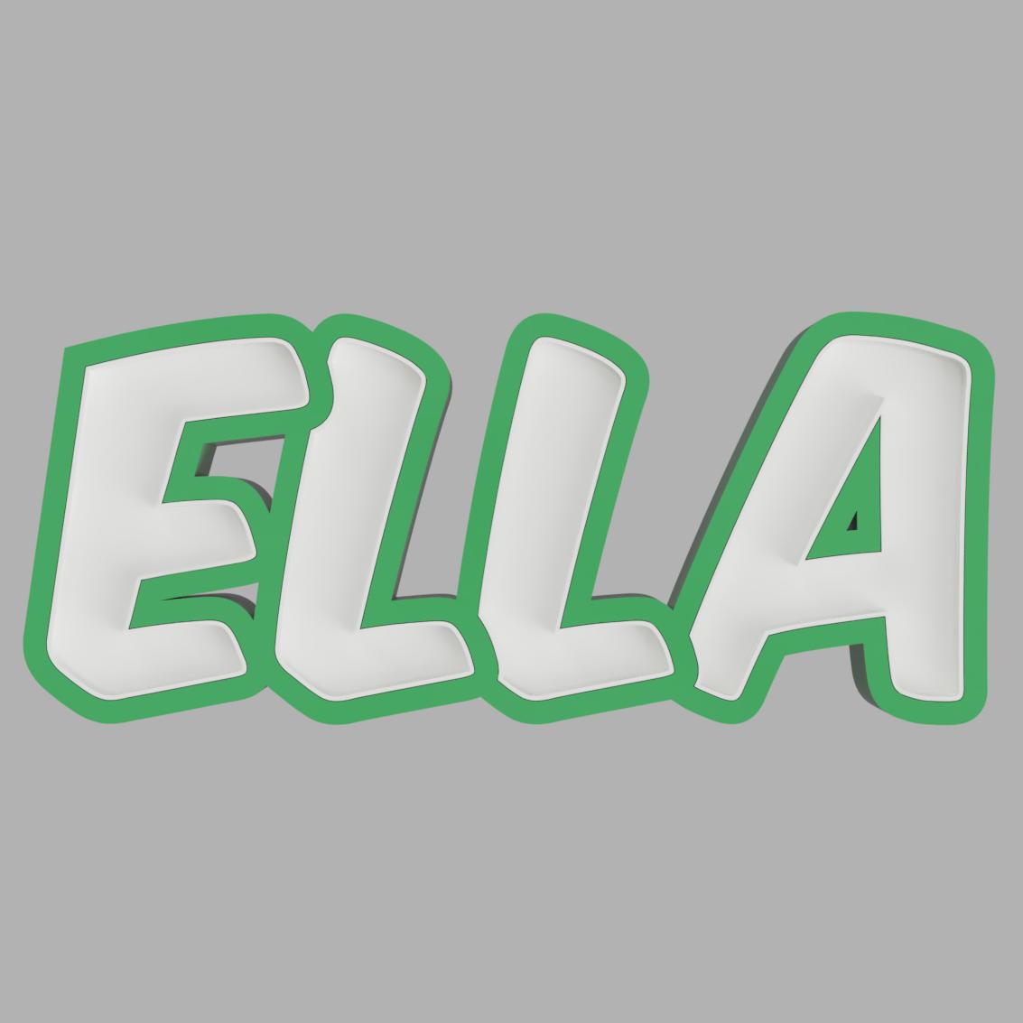 3D file NAMELED ELLA - LED LAMP WITH NAME 🔦 ・Design to download and 3D ...