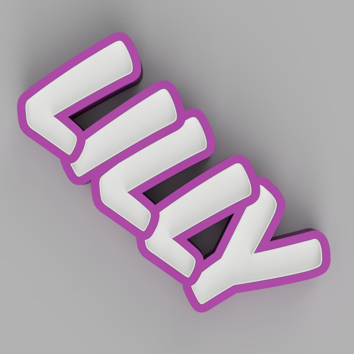 3D file NAMELED LILLY - LED LAMP WITH NAME 🔦・3D printable model to ...