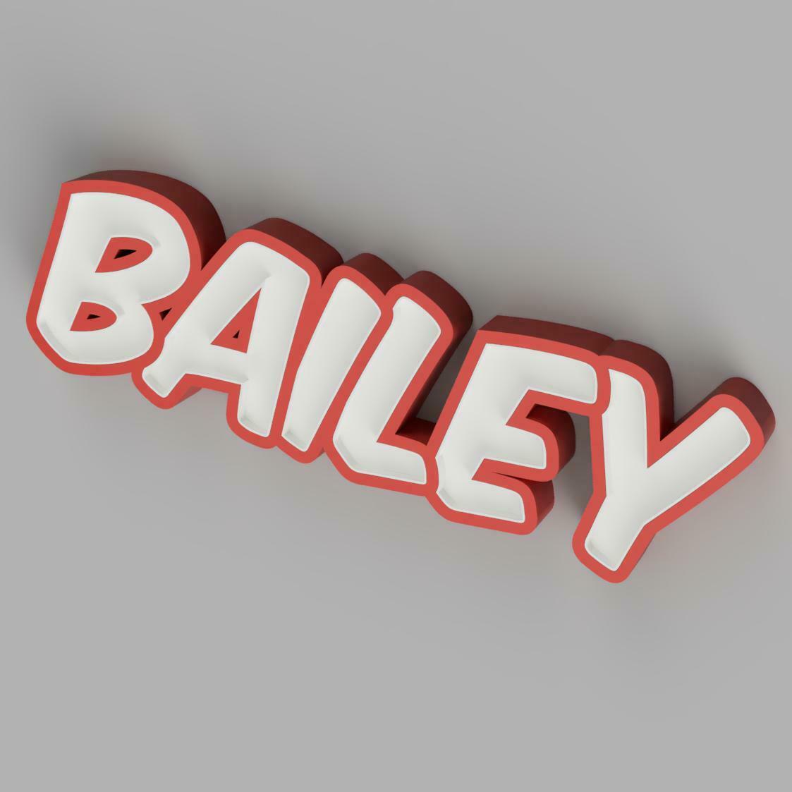 3D file NAMELED BAILEY - LED LAMP WITH NAME 🔦・3D printing model to ...