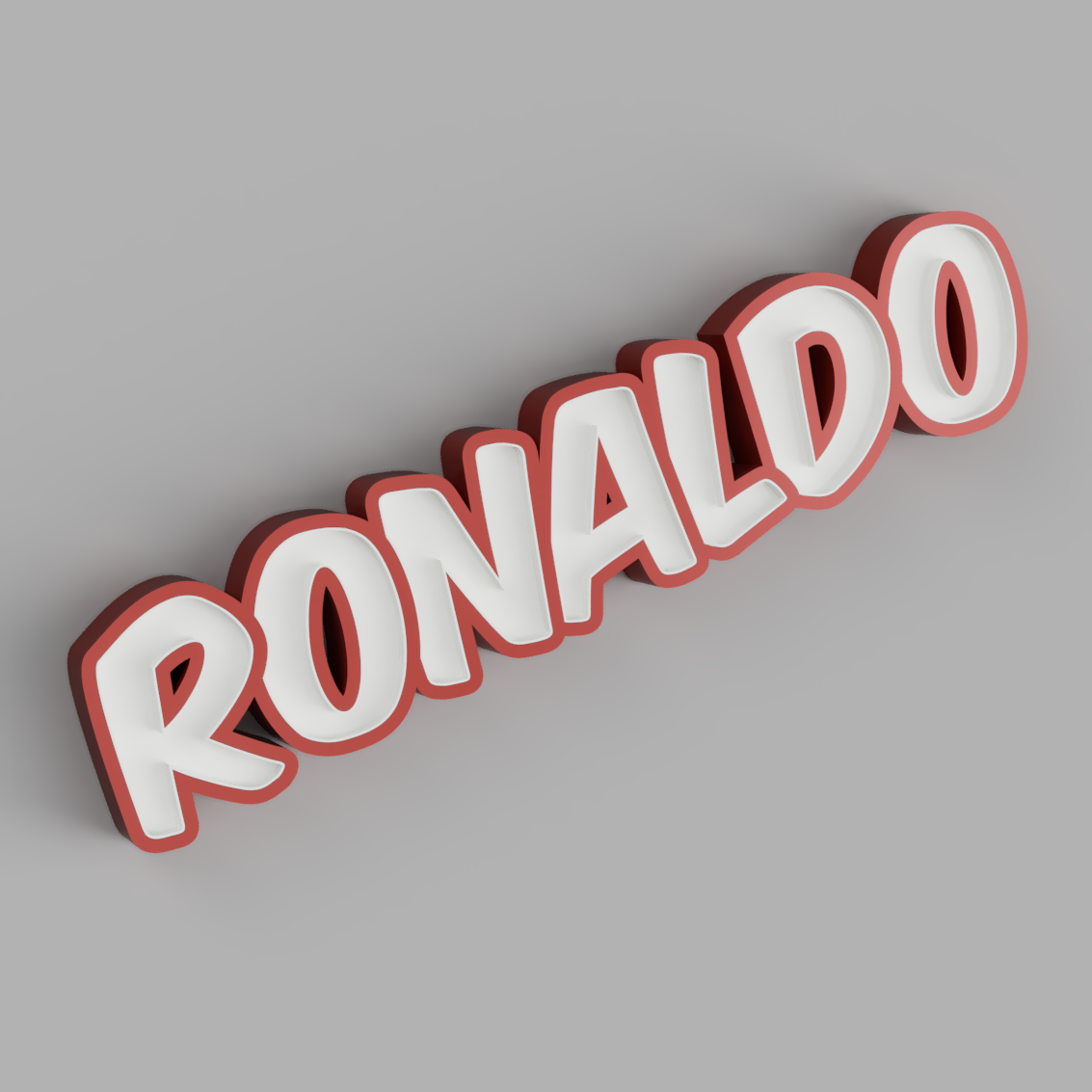3D file NAMELED RONALDO - LED LAMP WITH NAME 🔦 ・3D print design to ...