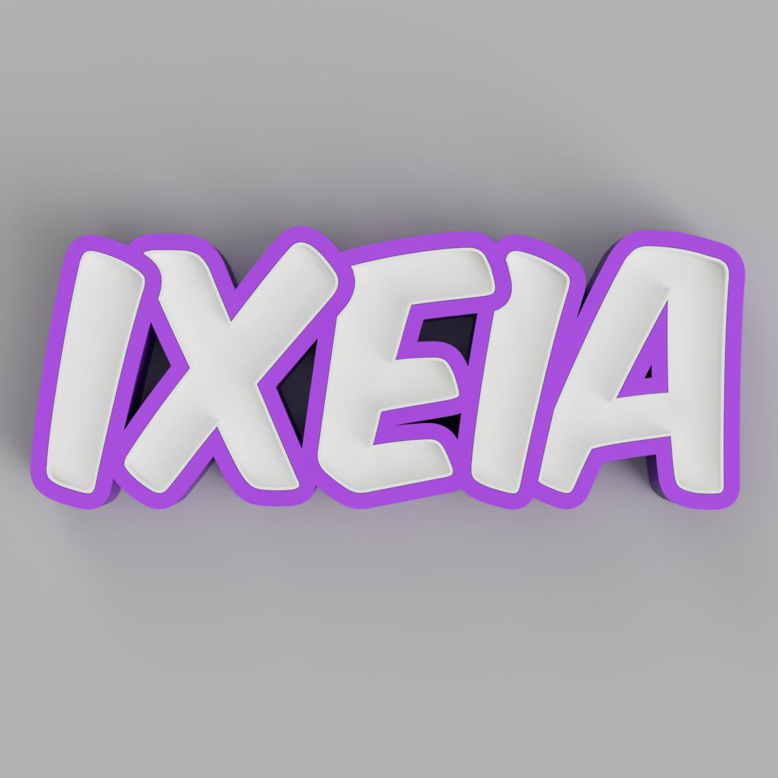 Datei 3D NAMELED IXEIA - LED-LAMPE MIT NAMEN 🏠・Design für 3D-Drucker ...