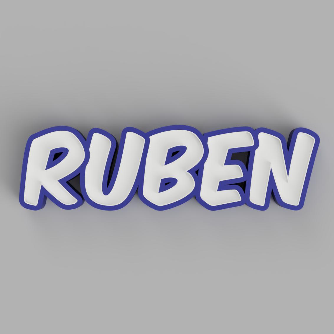 Archivo 3D NAMELED RUBEN - LÁMPARA LED CON NOMBRE 🏠・Diseño de impresora ...