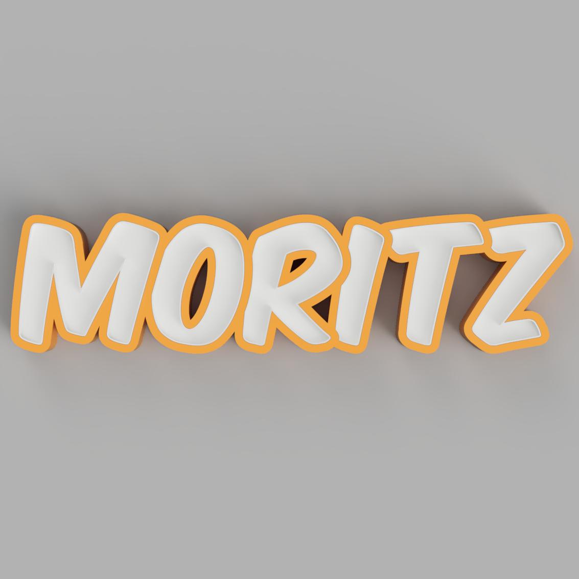 3D file NAMELED MORITZ - LED LAMP WITH NAME 🔦・3D print model to ...