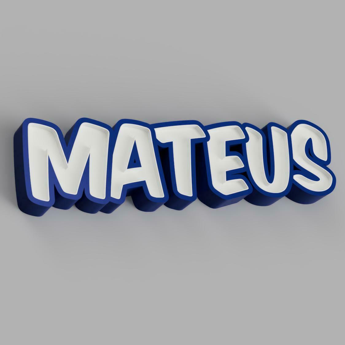 3D file NAMELED MATEUS - LED LAMP WITH NAME 🔦 ・3D printing design to ...