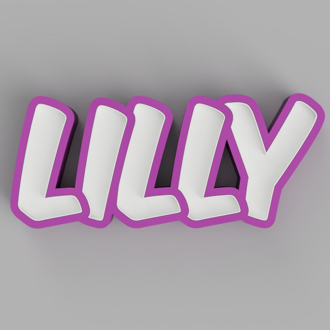 3D file NAMELED LILLY - LED LAMP WITH NAME 🔦・3D printable model to ...