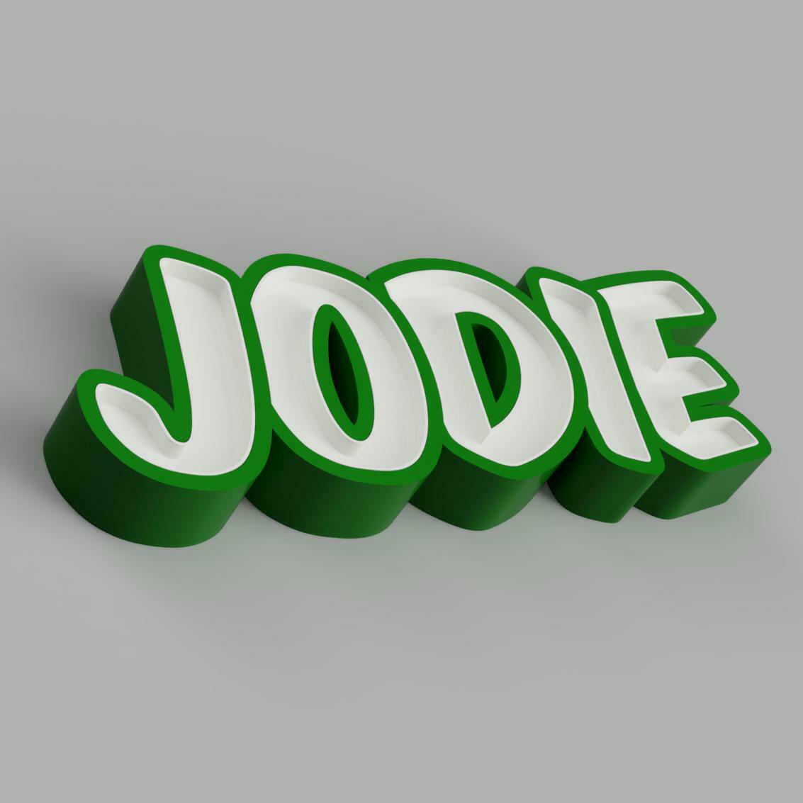 3D file NAMELED JODIE - LED LAMP WITH NAME 🔦・3D printing design to ...