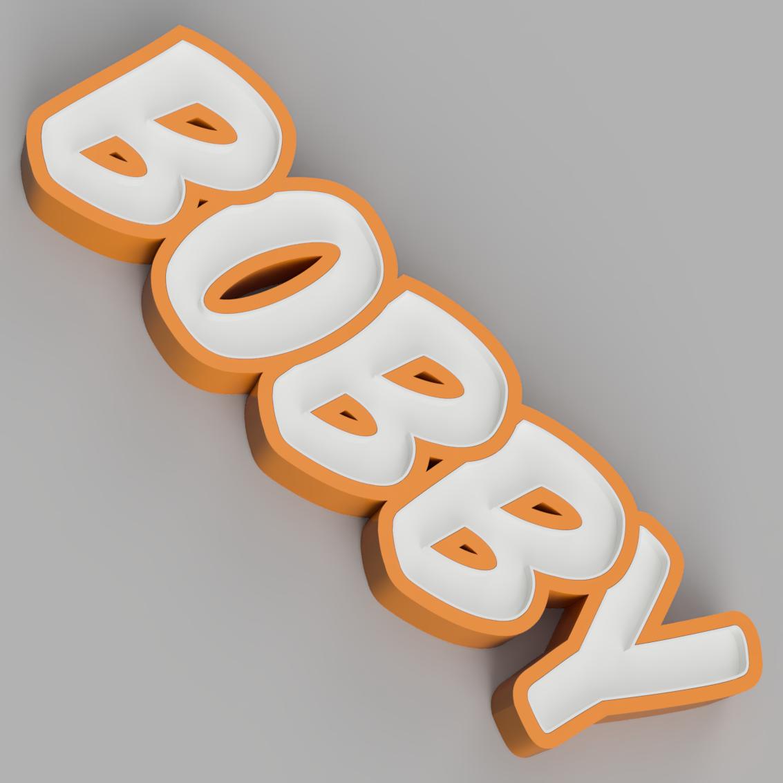 3D file NAMELED BOBBY - LED LAMP WITH NAME 🔦 ・Design to download and 3D ...