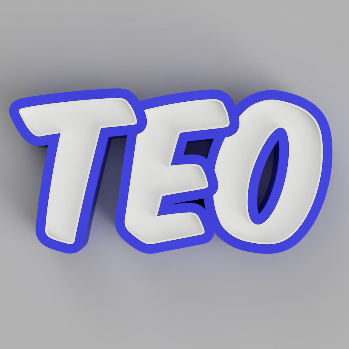 Fichier 3D NAMELED TEO - LAMPE À LED AVEC NOM 🏠・Modèle à imprimer en 3D ...