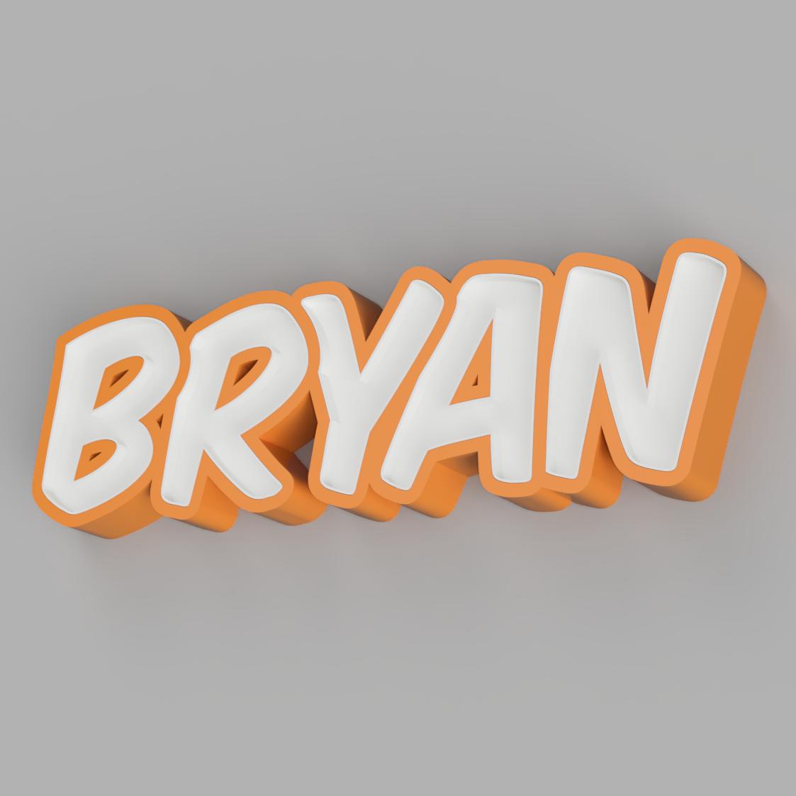 3D file NAMELED BRYAN - LED LAMP WITH NAME 🔦・Model to download and 3D ...