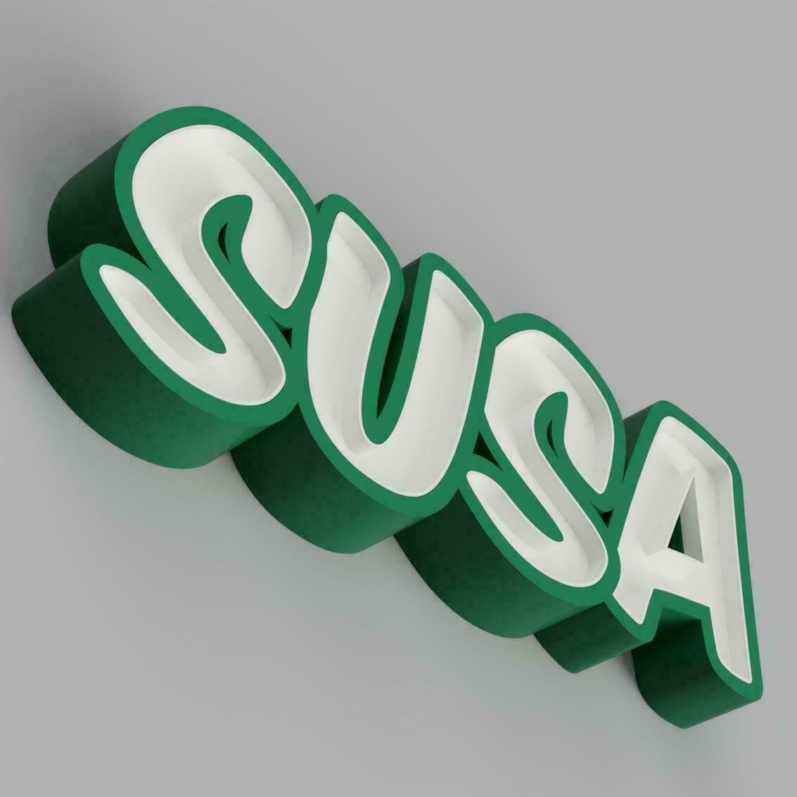 3D file NAMELED SUSA - LED LAMP WITH NAME 🔦・3D printer model to ...