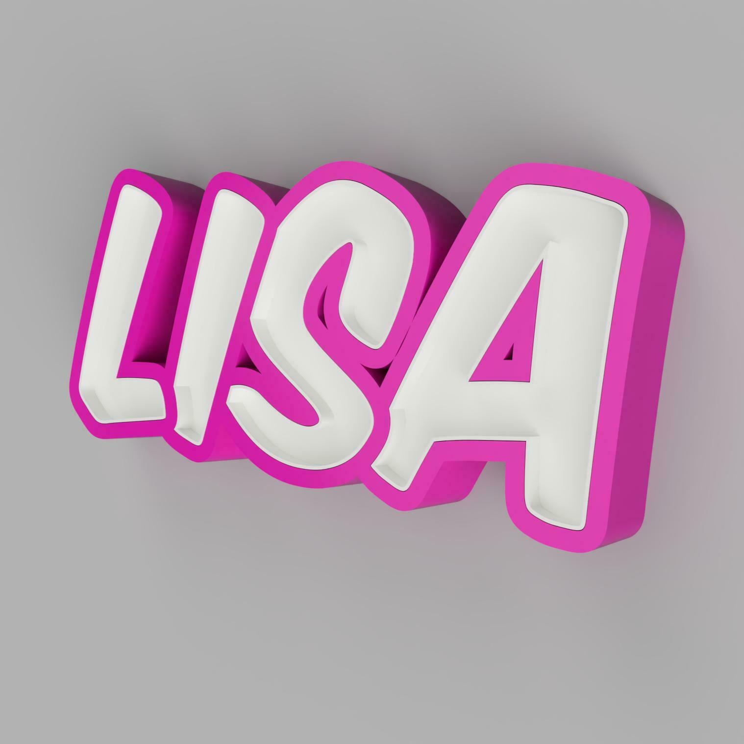 3D file LISA - LED LAMP WITH NAME (NAMELED) 🔦・3D printing model to ...
