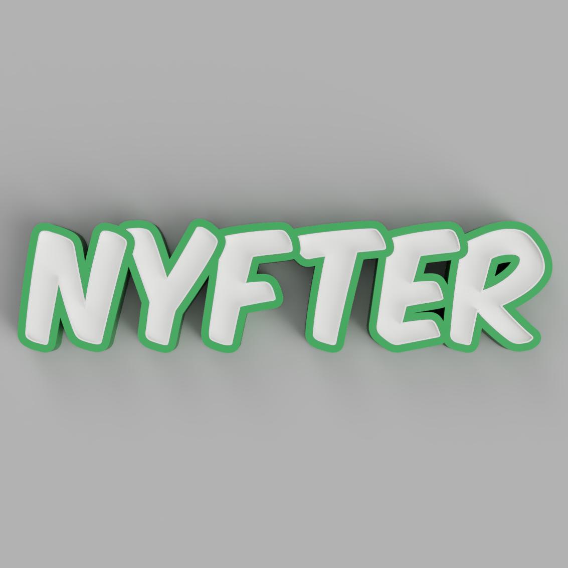 3D file NAMELED NYFTER - LED LAMP WITH NAME 🔦・3D print object to ...