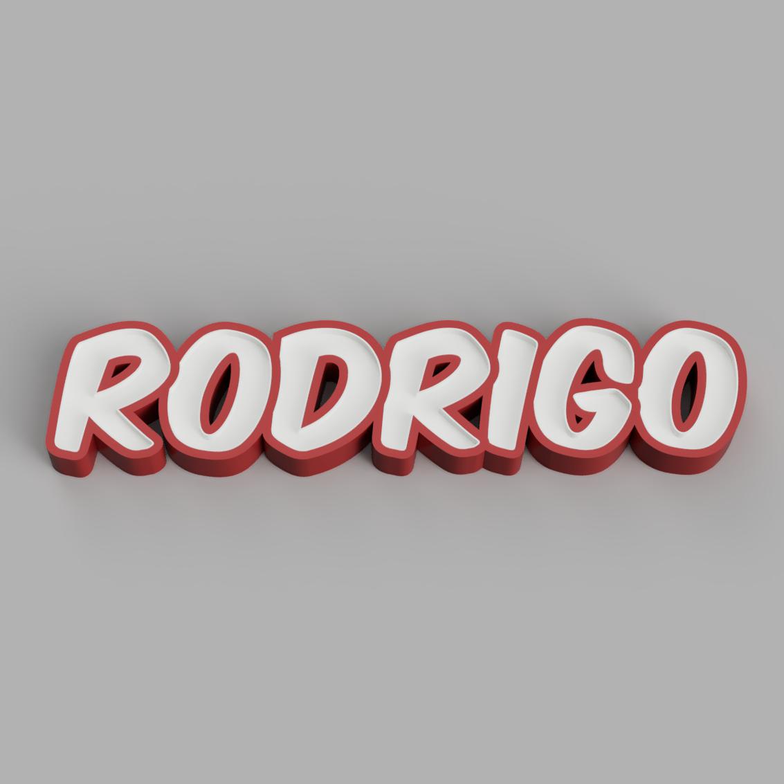 3D file NAMELED RODRIGO - LED LAMP WITH NAME 🔦 ・3D printing idea to ...