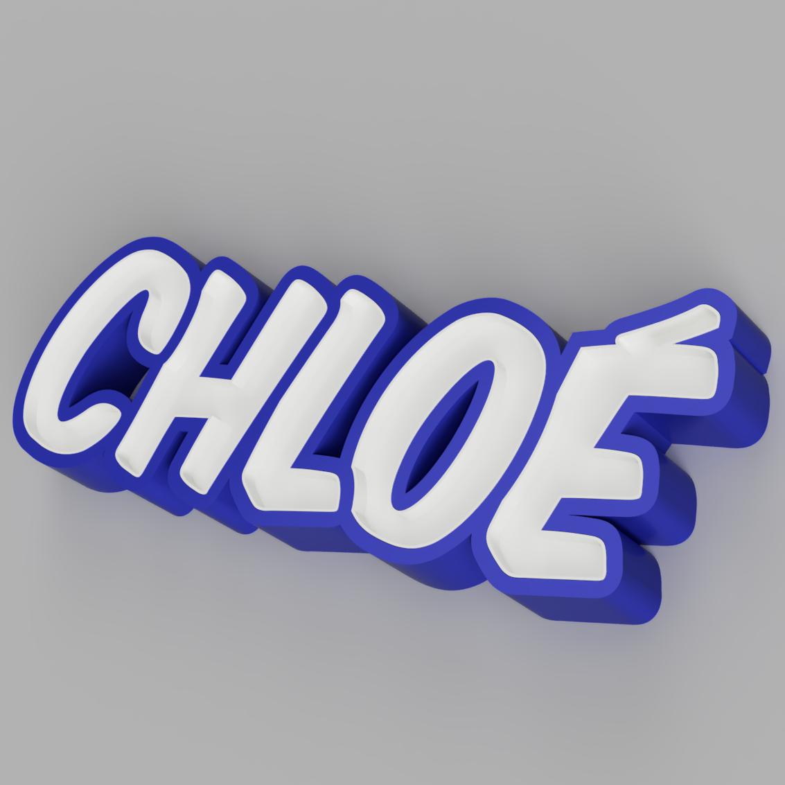 Archivo 3D NAMELED CHLOÉ - LÁMPARA LED CON NOMBRE 🏠 ・Plan imprimible en ...