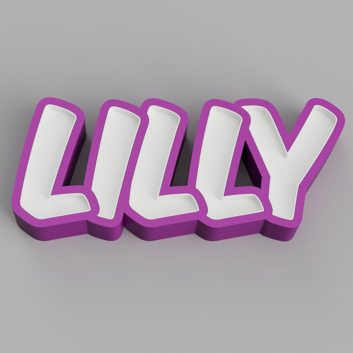 3D file NAMELED LILLY - LED LAMP WITH NAME 🔦・3D printable model to ...