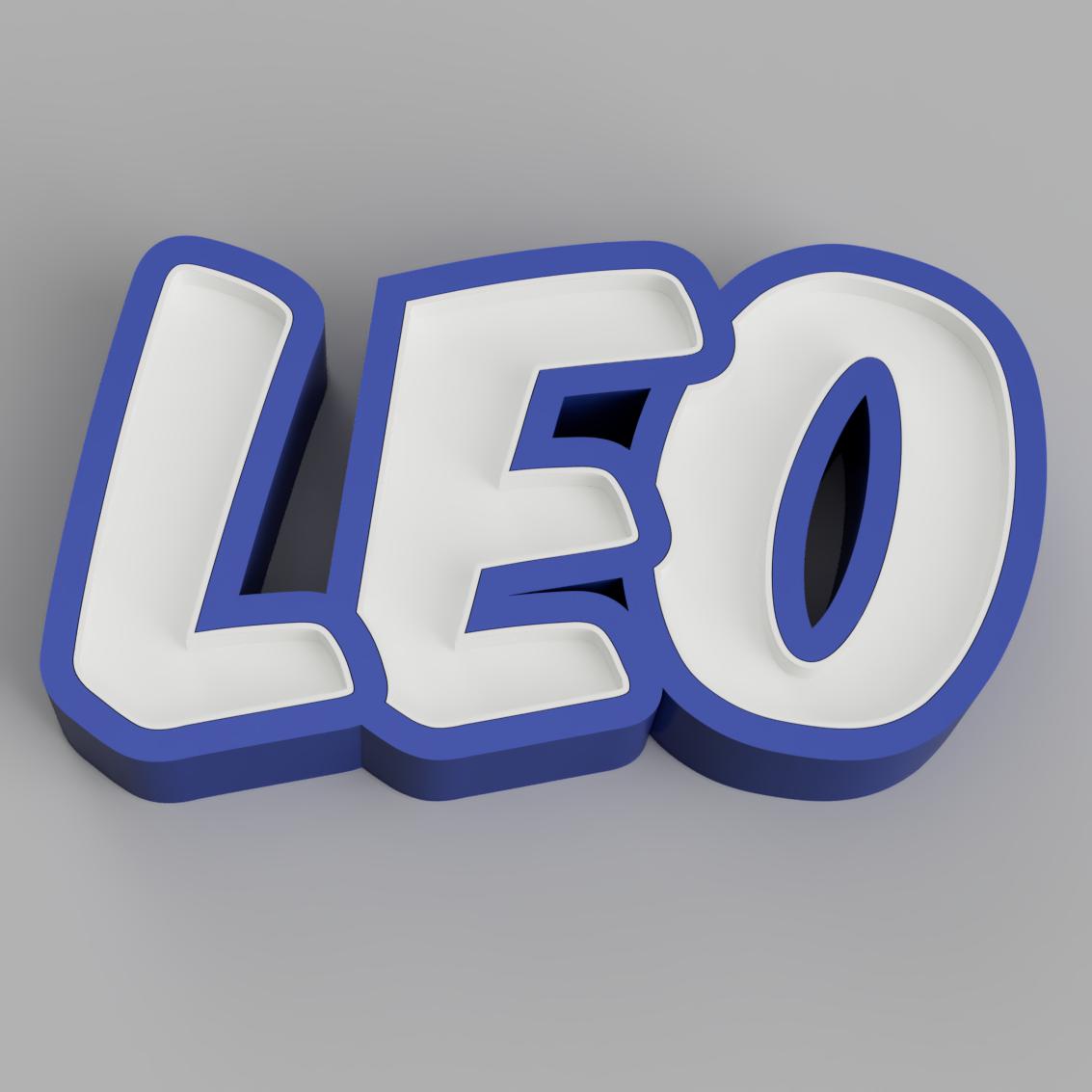 3D file NAMELED LEO - LED LAMP WITH NAME ♌ ・3D printable design to ...
