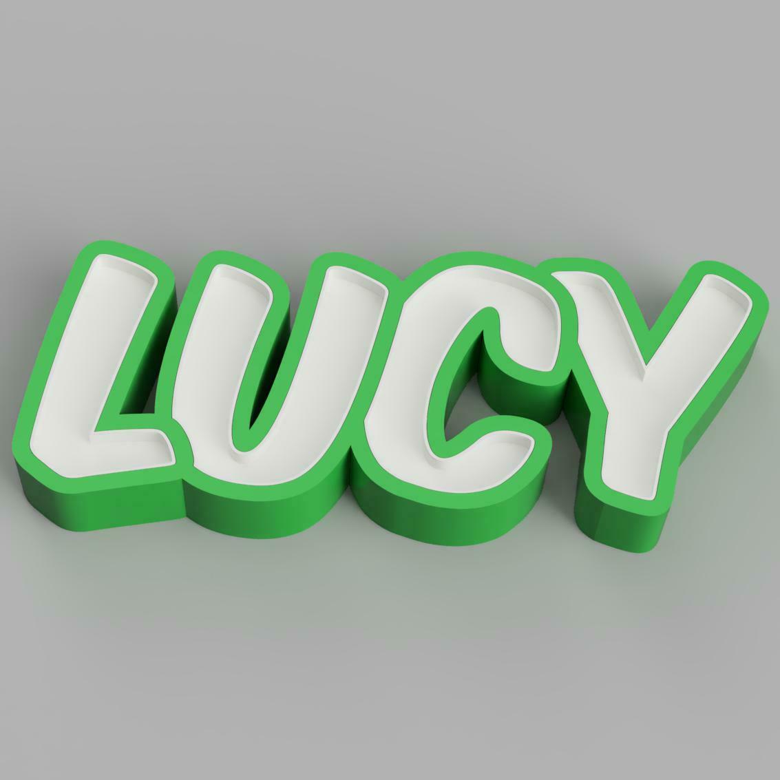 arquivo 3D NAMELED LUCY - LÁMPARA LED CON NOMBRE 🏠 ・modelo de impressão ...