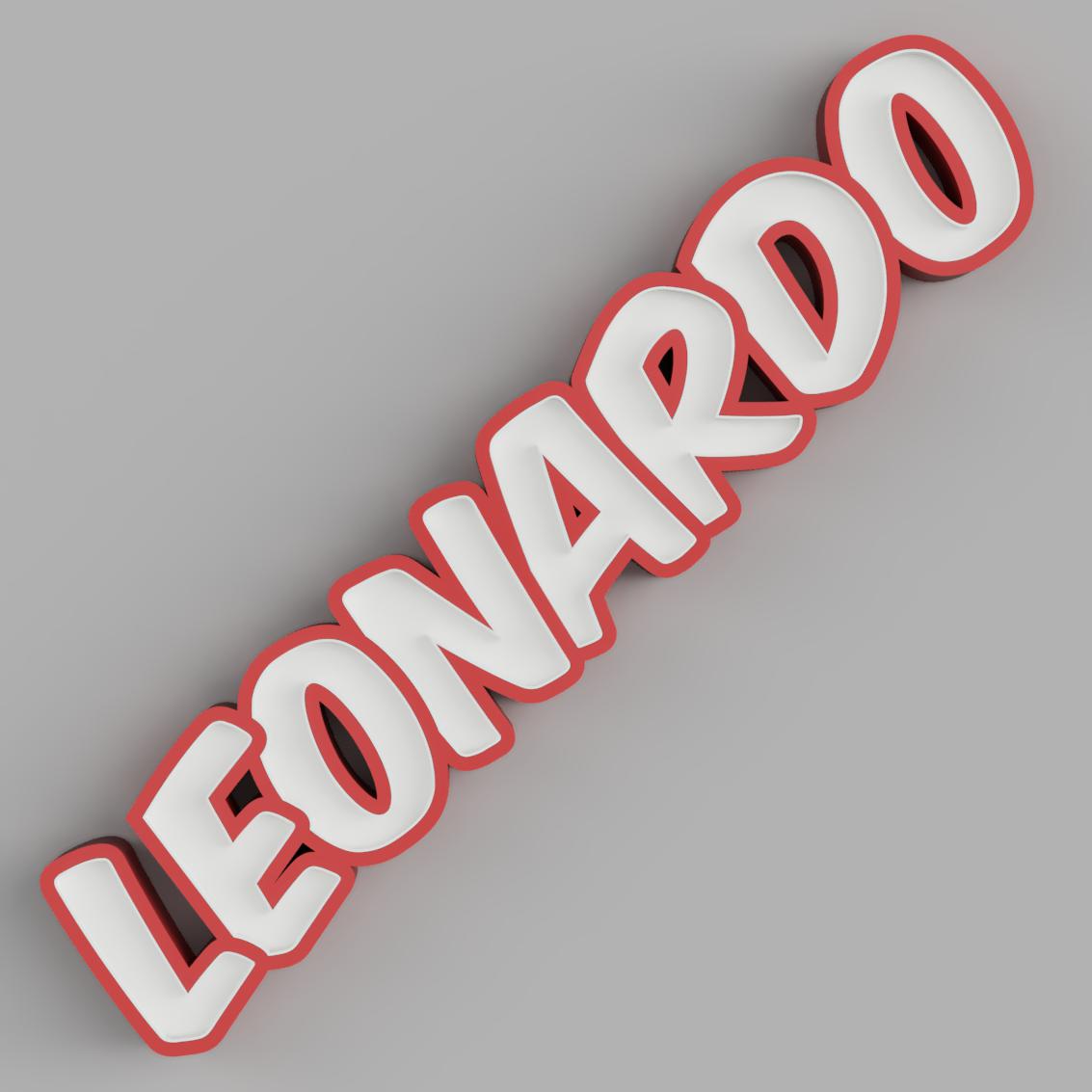 Archivo 3D NAMELED LEONARDO - LÁMPARA LED CON NOMBRE 🏠・Modelo para ...