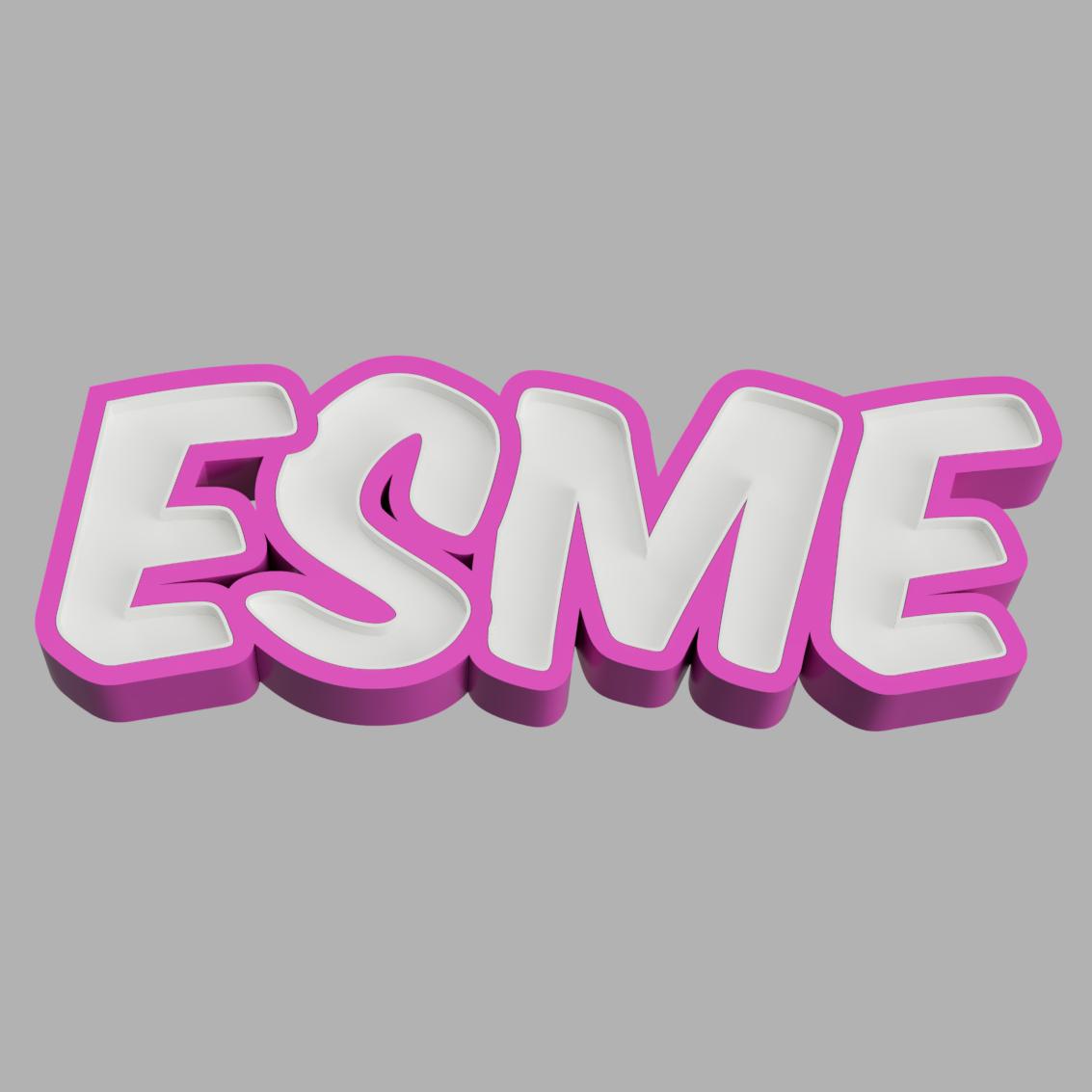 Archivo 3D NAMELED ESME - LÁMPARA LED CON NOMBRE 🏠 ・Modelo para ...