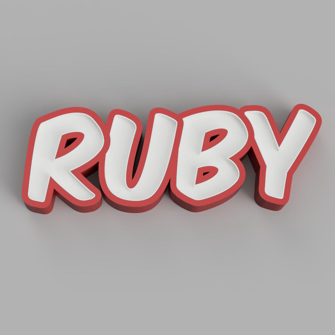 3D file NAMELED RUBY - LED LAMP WITH NAME 💎 ・3D printer design to ...