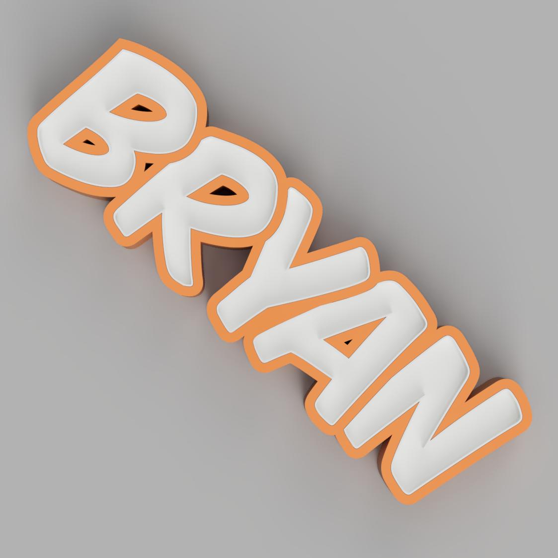 3D file NAMELED BRYAN - LED LAMP WITH NAME 🔦・Model to download and 3D ...