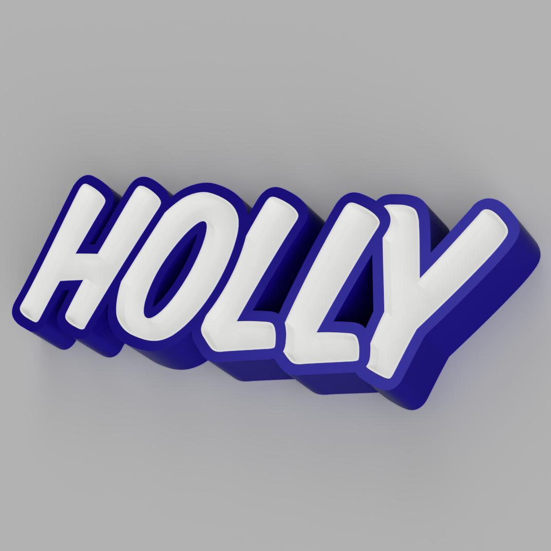 3D file NAMELED HOLLY - LED LAMP WITH NAME 🔦・3D print object to ...
