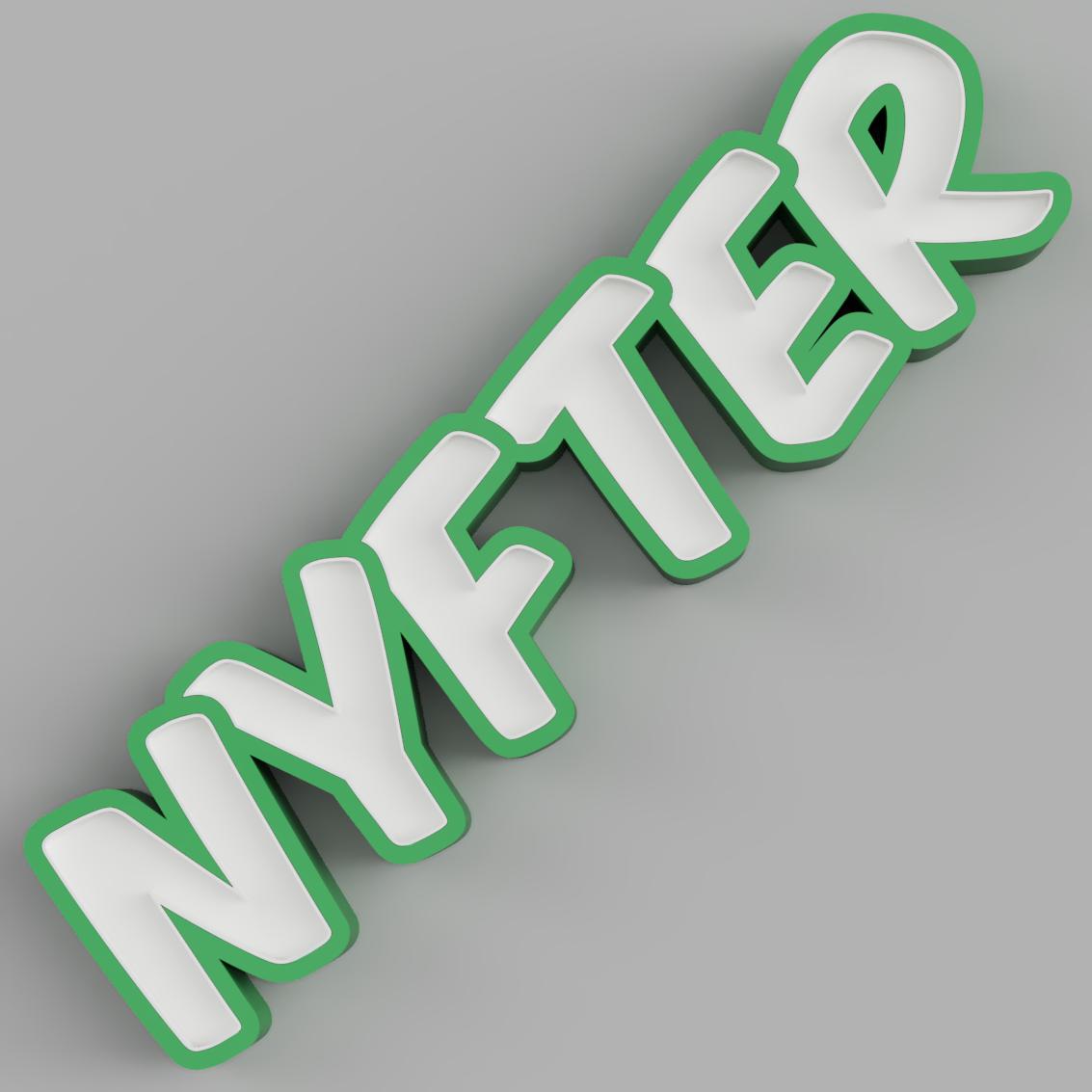 3D file NAMELED NYFTER - LED LAMP WITH NAME 🔦・3D print object to ...