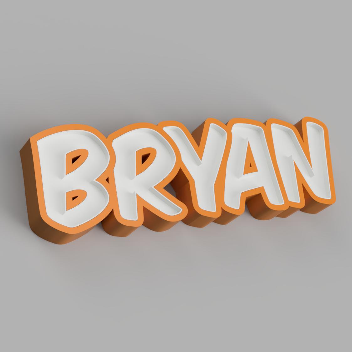 3D file NAMELED BRYAN - LED LAMP WITH NAME 🔦・Model to download and 3D ...